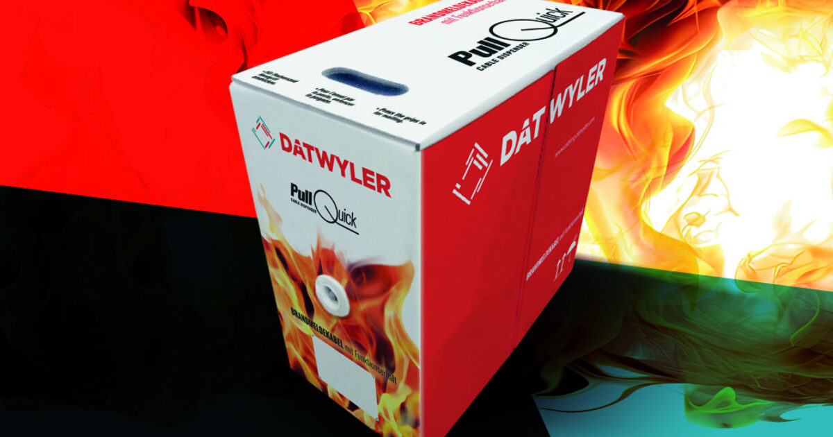 E30-Brandmeldekabel in der Box | Datwyler IT infra