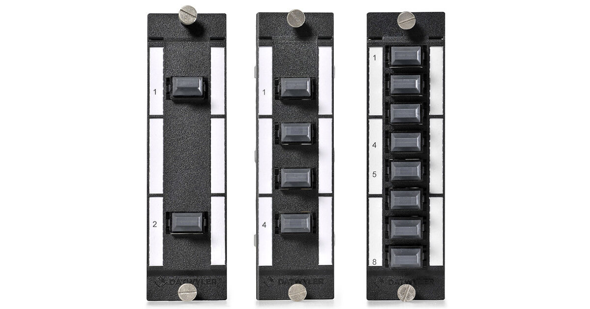 FO-DCS MTP front panels, 3U/7HP | Datwyler IT Infra