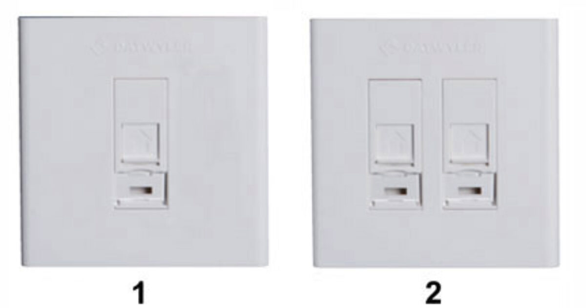Universal Faceplate 1x, 2x, glossy | Datwyler IT Infra
